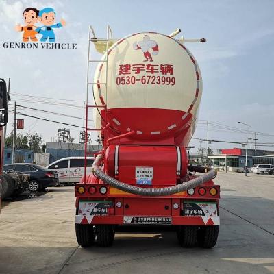 China Diesel Engine 50 Ton V Shape 3 Axles Cement Bulk Trailer for sale