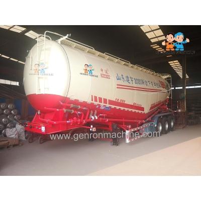 China Air Compressed 2 Axles V 67cbm 80T Aluminum Cement Trailer for sale