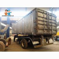 China Genron Dumping Truck Semi Trailer 50 Tons Capacity With Mechanical Suspension for sale