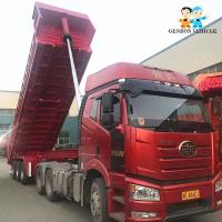China 3 Axles / 6 Axles Air Suspension Dumping Truck Semi - Trailer 80 Tons Capacity for sale