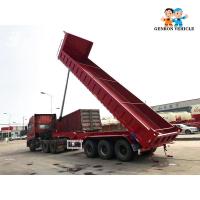 China Dry Bulk Cargo Rear Rock Rollover 37cbm Dump Semi Trailers for sale