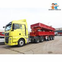 China Dry Bulk Cargo Rear Rock Rollover 37cbm Dump Semi Trailers for sale