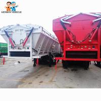 China Genron Brand V - Type Automatic 3 Axles Crawler Dump Semi Truck Trailer Export To Southeast Asian Market for sale