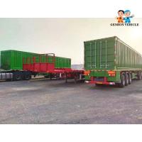China Tri Axles Box Body Quad Axle 50 Tons Tipper Truck Trailers for sale