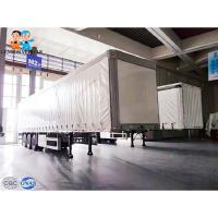 China Steel Structure PVC Fabric Tarpaulin 60t Curtain Side Trailers for sale
