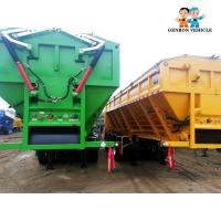 China Used to Delivery Carbon 3 Axles Crawler Dump Semitrailer Genron Brand Export To Mayanmar, Algeria, Dubai for sale