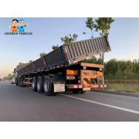 China Sidewall Double Tires CCC Demolition 30cbm Side Dump Trailers for sale