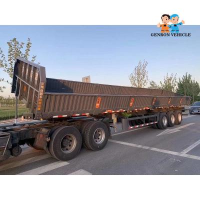 China Construction Materials 3 Axles Heavy Duty Semi Trailer 50 Tons Truck Semitrailer for sale