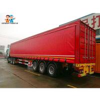 China Convenient Load 3 Axle Gooseneck 90m3 Curtain Side Semi Trailer for sale