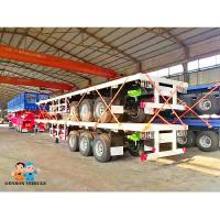 China Port Skeletal Flat Rack Intermodal 40ft Cargo Container Trailer for sale