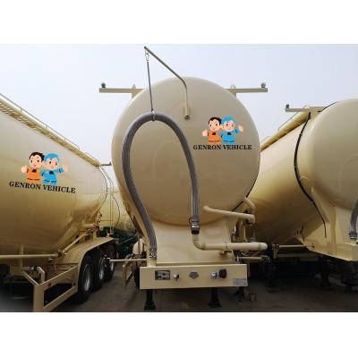 China Tri Axle ABS Locking Mild Steel 40t Cement Bulker Trailer for sale