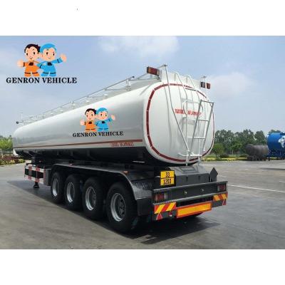 China Non Leakage Oilfield 4 Axles 50000L 50CBM Milk Transport Trailer for sale