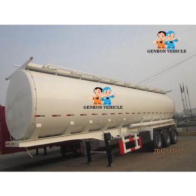 China 2 Axles Steel Alloy Crude Oil 50CBM Liquid Tanker Trailer Vehicle for sale