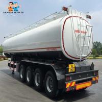 China Pneumatic Bottom Valve Four Axles Genron 55CBM Fuel Tank Trailer for sale