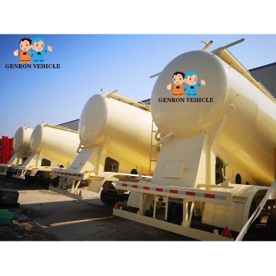 China 3 Axles heavy duty powder material silo carrier tanker dry bulk Cement Tank truck semi Trailer for sale for sale