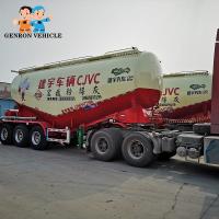 China Air Suspension FUWA Axles Dry Bulk Tanker Trailer Used To Transport  Bulk Cement Powder for sale