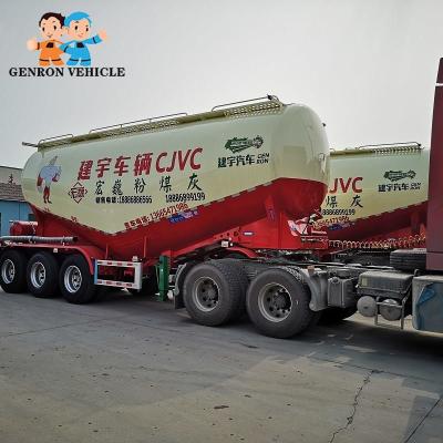China Air Suspension FUWA Axles Dry Bulk Tanker Trailer Used To Transport  Bulk Cement Powder for sale