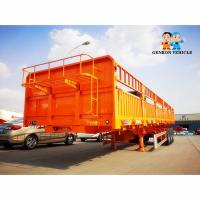 China 13T FUWA Skeletal Fencing Dropside Storage Semi Trailer for sale