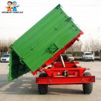 China Farm Working Double Axles Side Dump Agricultural Tipping Trailers for sale