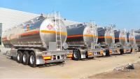 China Tri Axles Aluminium Crude Oil 35CBM 35000L Semi Tanker Trailer for sale