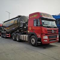 China 3 axles 12 wheels 45tons 55tons powder dry bulk cement fly ash tank truck trailer export to Ghana, Guinea, Uganda, Sudan for sale