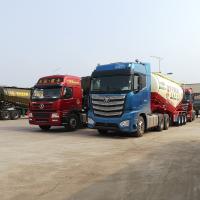 China Air Suspension FUWA Axles Dry Bulk Tanker Trailer Used To Transport  Bulk Cement Powder for sale