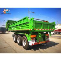 China Bulk Goods Self Unloading 50T Tarpaulin Utility Dump Trailers for sale