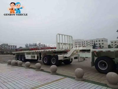 China Genorn 20ft 40ft Flatbed Semi Trailer For Cargo Loading 60T for sale