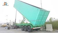 China 60T Hydraulic Chassis Tipper Container Semi Trailer for sale