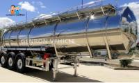 China Mechanical Q235 Plate 5000L 3 Axles Liquid Tanker Trailer for sale