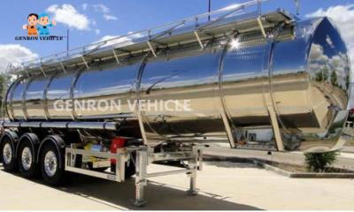 China Mechanical Q235 Plate 5000L 3 Axles Liquid Tanker Trailer for sale