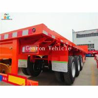 China Mechanical Steel 60T Flatbed Container Semi Trailer for sale