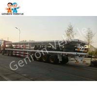 China Transport Steel 45T Flatbed 45ft Container Semi Trailer for sale
