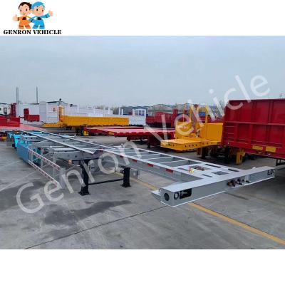 China 40ft Container Transport 50 Tons Skeleton Semi Trailer for sale