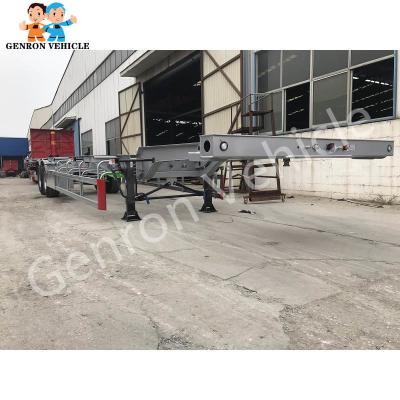 China 20ft Container Transport 2 Axles 16T Skeleton Semi Trailer for sale