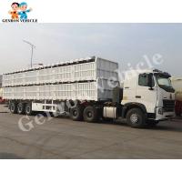 China 60T Loading 16 Tons Axles 1000mm Drop Side Semi Trailer for sale