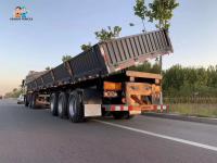 China 3 Axles Tipper Dump Truck 50 Tons Side Tipper Semi Trailer for sale