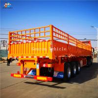 China 50T Side Tipper Semi Trailer 3 Axle Semi Trailer Mechanical Suspension for sale