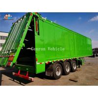 China 3 4 Axles Van Type Container Crawler Dump Semi Trailers With Automatic Conveyor Belt for sale