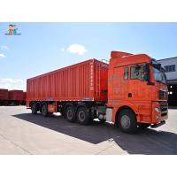 China 3 4 Axles Van Type Container Crawler Dump Semi Trailers With Automatic Conveyor Belt for sale