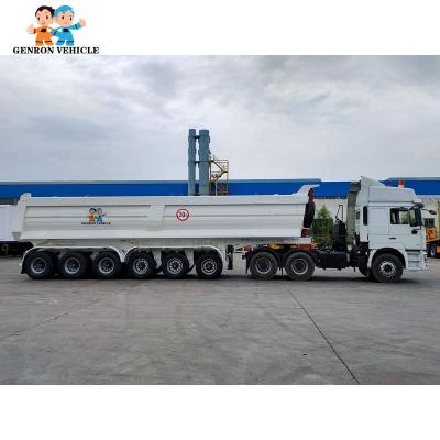 China Heavy Duty Dump Semi Trailers Mechanical / Air Suspension Semi Trailer Tipper for sale