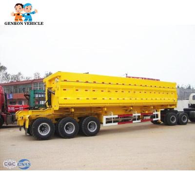 China 6 Axles Mechanical Suspension T700 Dump Semi Trailers Super Link Double Side Tipper for sale