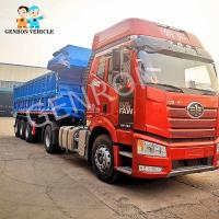 China 3 Axles 12.00R22.5 Semi Trailer Dump Truck Mechanical Suspension for sale
