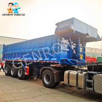 China 3 Axles 12.00R22.5 Semi Trailer Dump Truck Mechanical Suspension for sale