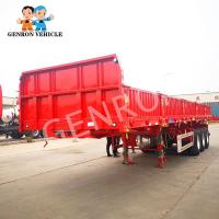 China 30 - 40 Tons Capacity Drop Side Semi Trailer Drop Side Dump Trailer for sale