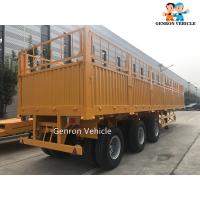 China 3 Axles 13M Q345B/TT700 Steel Fence Side Wall Semi Trailer 28T Double Speed for sale