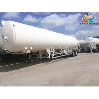 China Liquid Normal Gas LNG Cryogenic Fuel Tank Semi Trailer three axles for sale