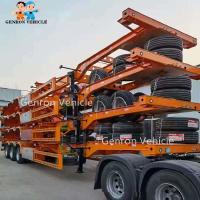 China 45ft Container Q235 Skeleton Semi Trailer Mechanical / Air / Bogie Suspension for sale