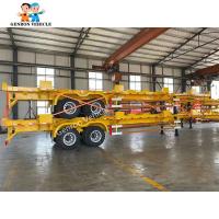China 2 Axles 20ft Or 40ft Container Semi Trailer Strengthened Beam WABCO Valve for sale
