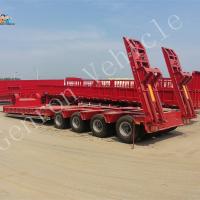 China 140 Ton Heavy Duty 4 Lines 8 Axles Low Bed Semi Trailer Truck Carry XE1250 Excavators for sale